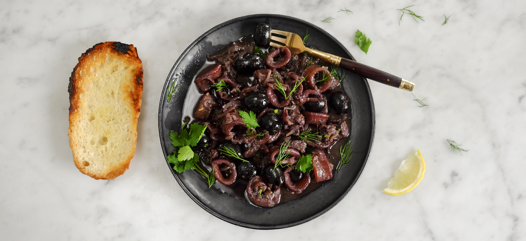 braised squid in red wine with olives - my primrose hill kitchen